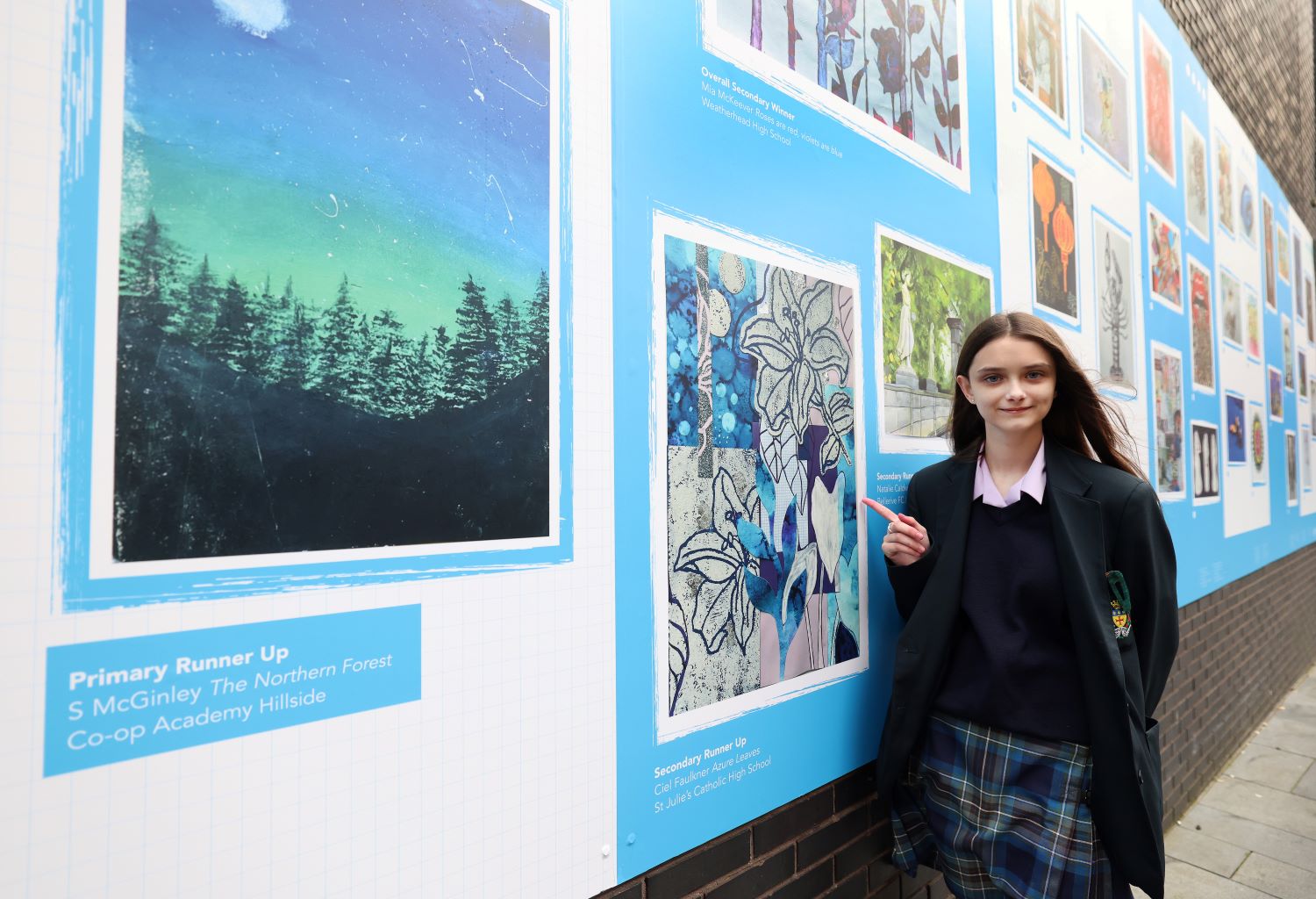 dot-art Schools Winning Artists display - Liverpool ONE